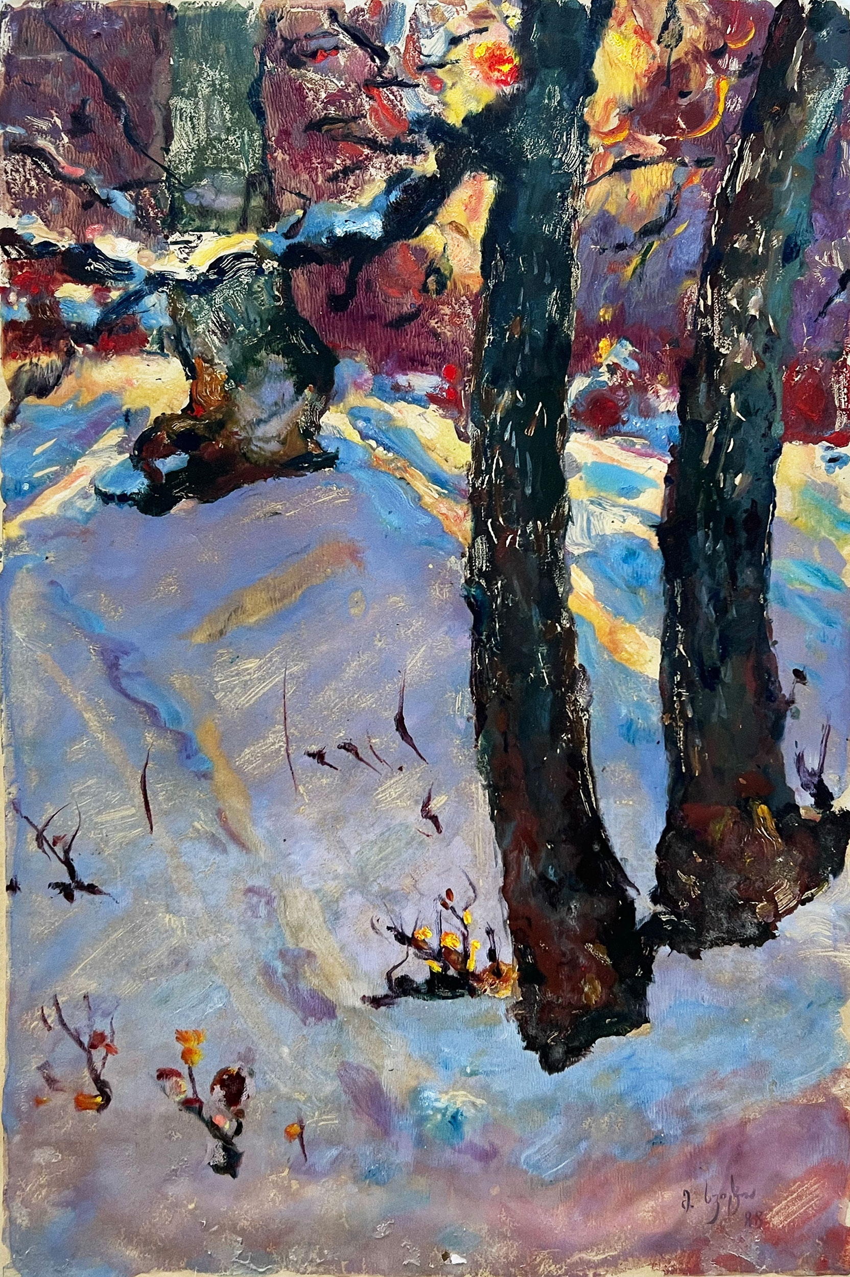 Mikheil Khvitia Two Trees, 1988 1,800$ | BAIA GALLERY